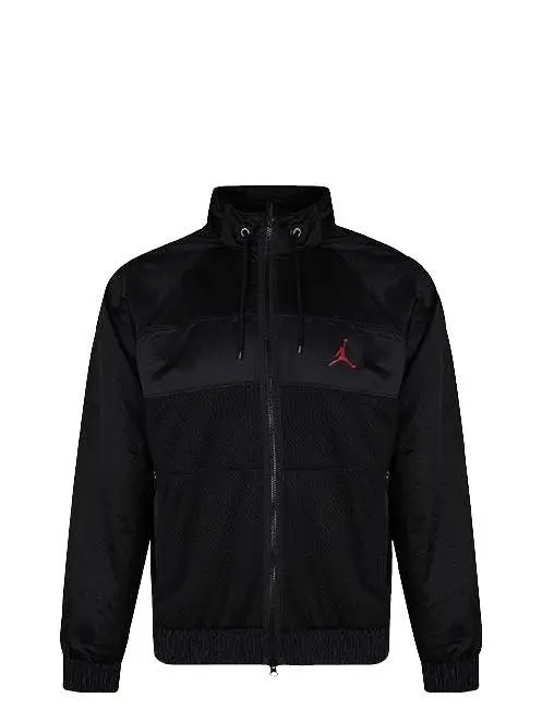 JORDAN Stand Collar Logo Casual Woven Sports Jacket - Black
