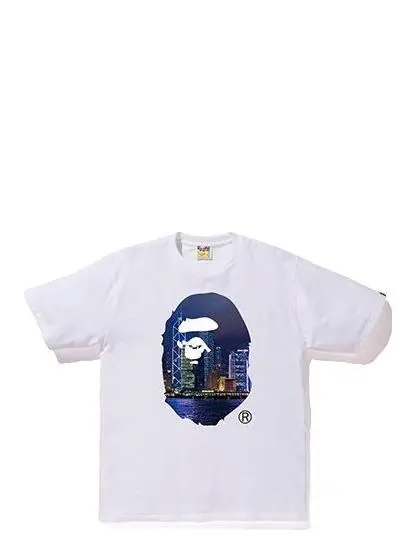 A BATHING APE Hong Kong 13th Anniversary Ape Head T-shirt - White