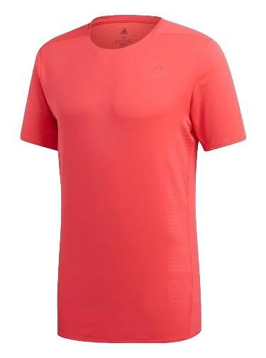 Adidas Logo Breathable Short Sleeve T-shirt - Red