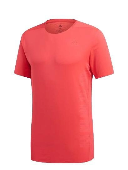 Adidas Logo Breathable Short Sleeve T-shirt - Red