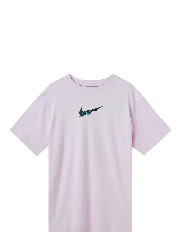 Nike Logo Plant Printing Short Sleeve T-shirt - Default Color