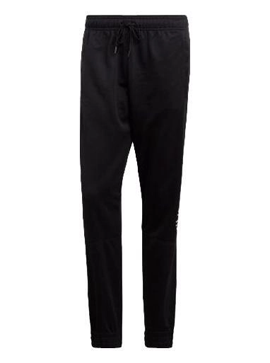 Adidas Training Running Printing Logo Knit Sports Long Pants - Black