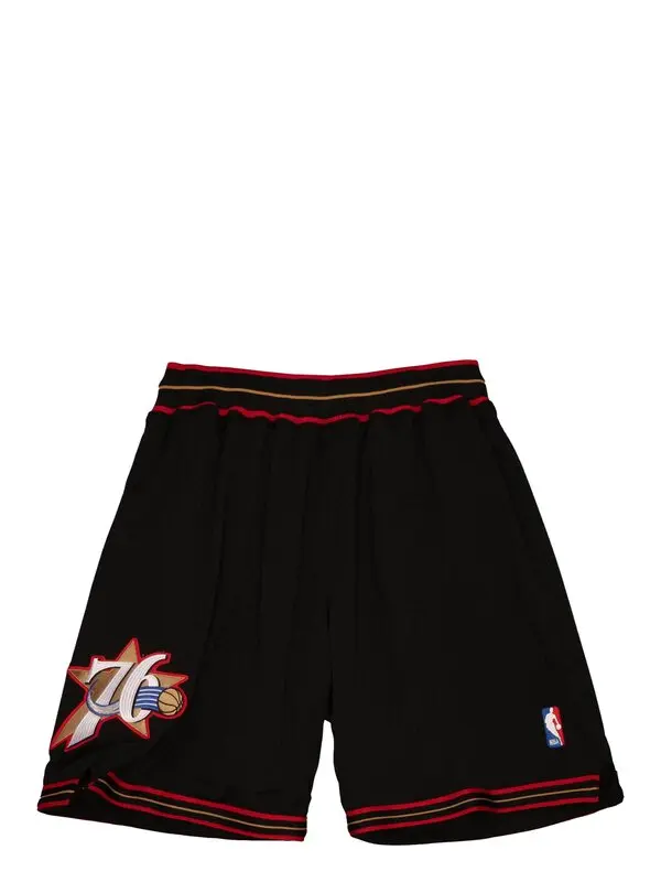 Mitchell & Ness Philadelphia 76ers 1997-98 Road Authentic Shorts - Black/red/gold