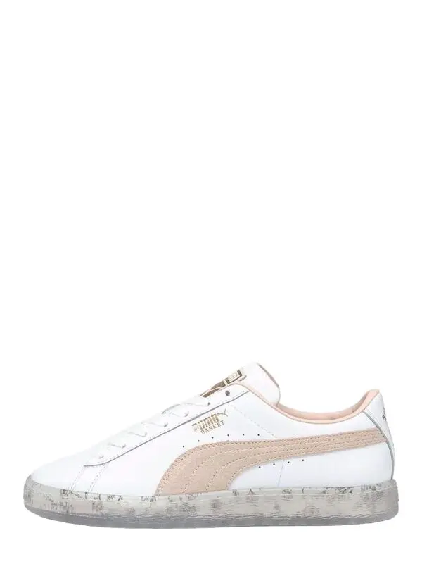PUMA Basket 'in Bloom' Sneakers - White/pink