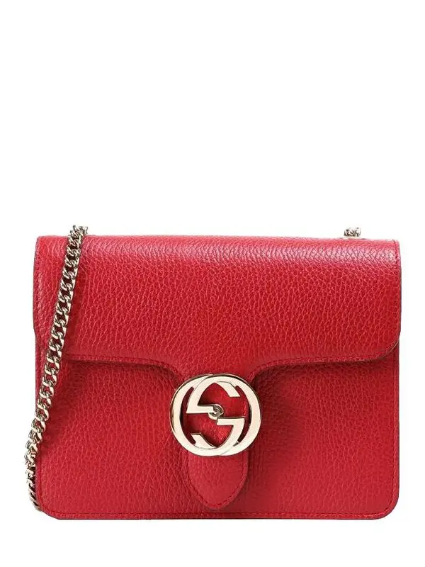 Gucci Leather Organ Crossbody Bag - Red