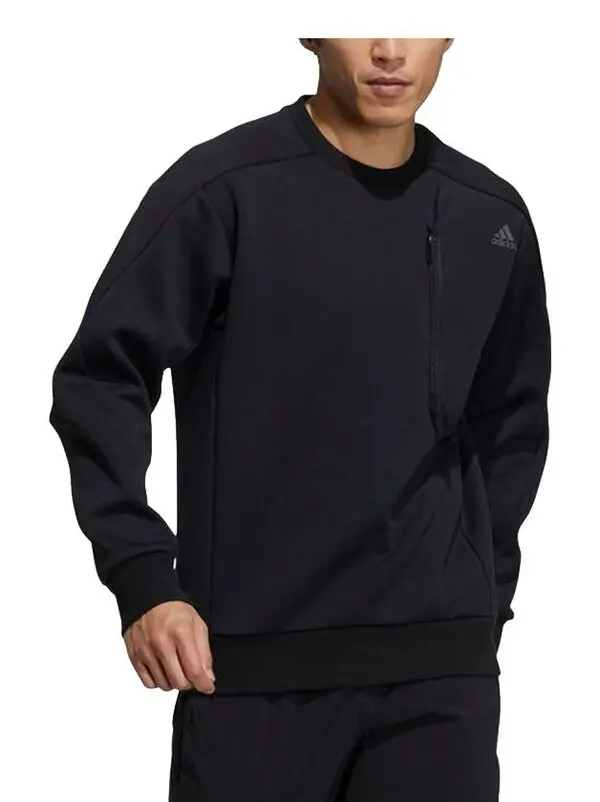 Adidas Th Top Dk Sweat Zipper Pocket Loose Sports Pullover - Multi-color
