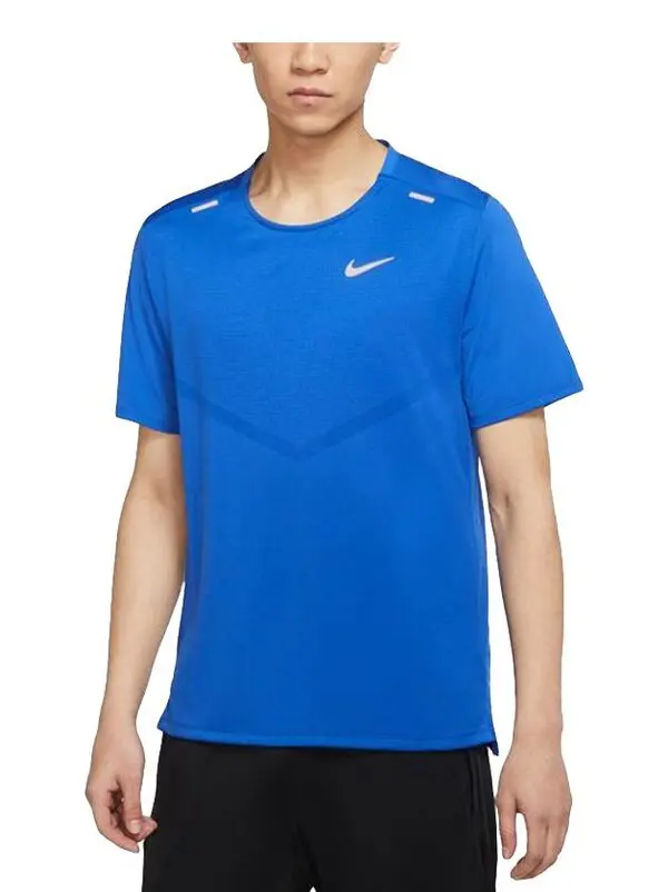 Nike Dri-fit Rise 365 Short Sleeve T-shirt - Blue
