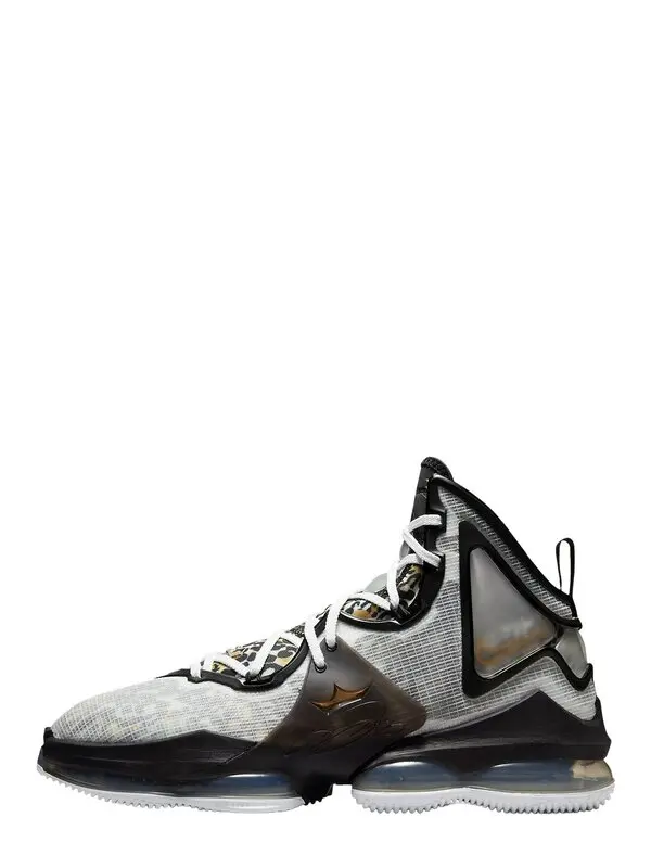 Nike Lebron 19 High Top Lace-up Athletic Sneakers - Grey