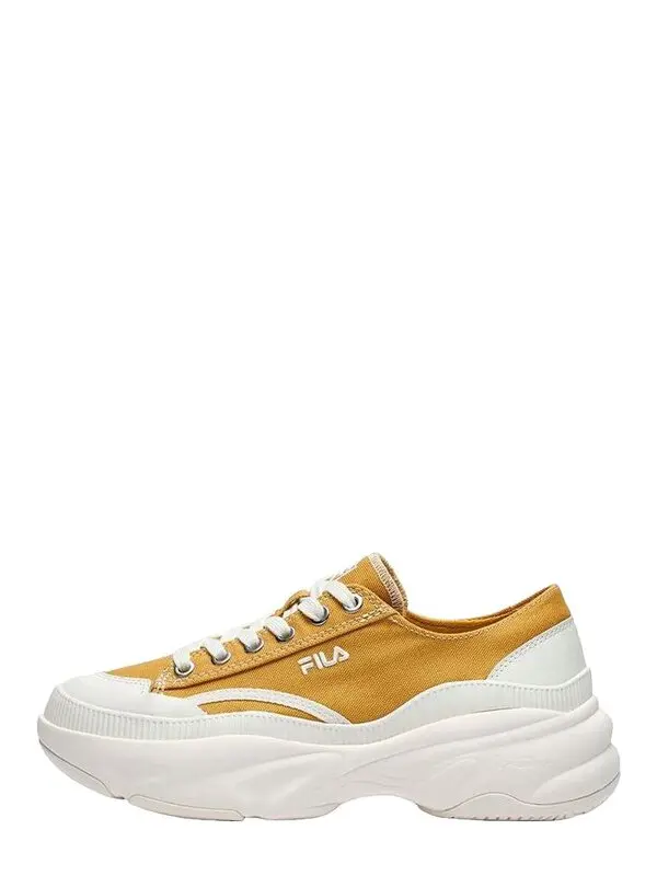 FILA Casual Low Top Sneakers - Cloud White/yellow