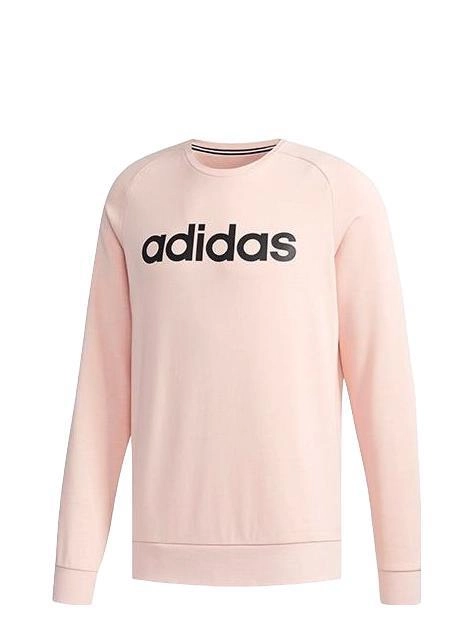 Adidas Neo Logo Print Crewneck Pullover - Pink