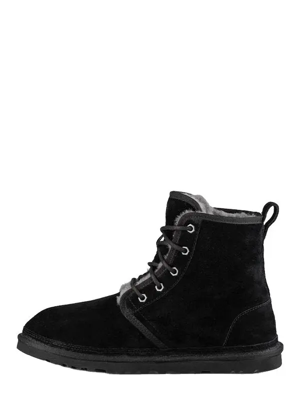UGG Harkley Lace-up Suede Boots - Black