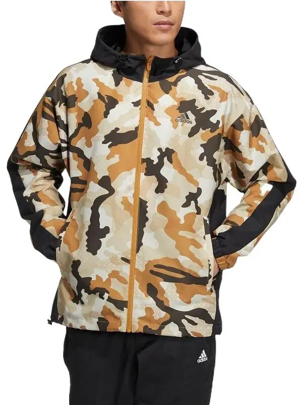 Adidas Camouflage Zip-up Hooded Jacket - Multi-color