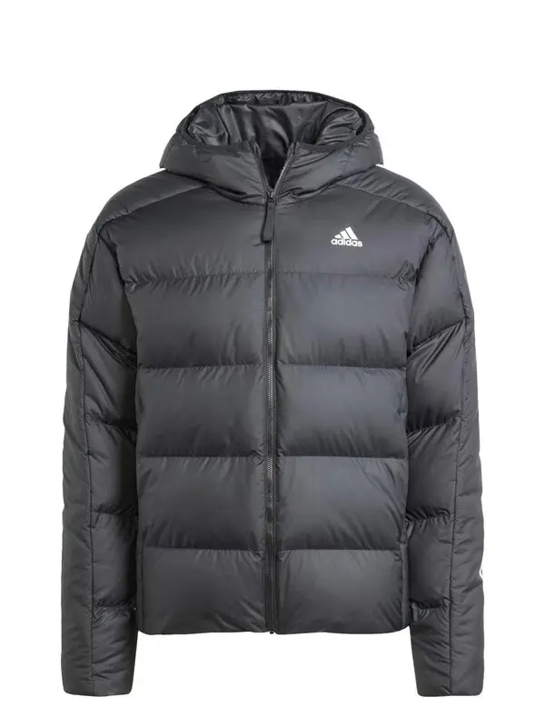 Adidas Midweight Down Hooded Jacket - Black