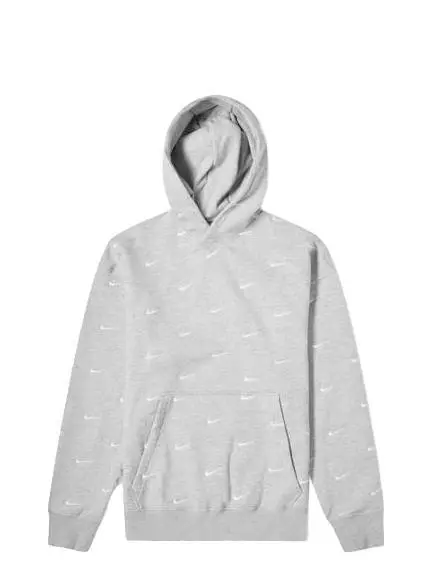 Nike Lab All-over Swoosh Logo Hoodie - Grey