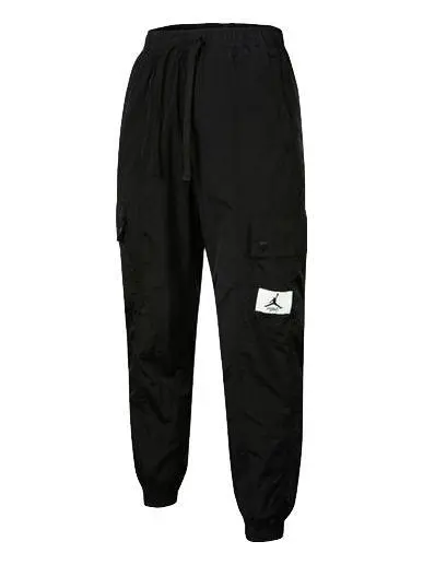 JORDAN Air Essentials Pocket Woven Label Logo Joggers - Black