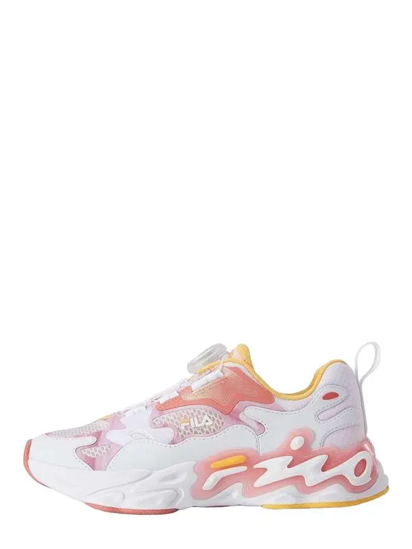 FILA Fashion Running Sneakers - White/pink/yellow
