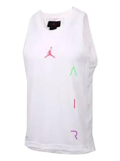 JORDAN Air Dri-fit Basketball Sports Vest - White