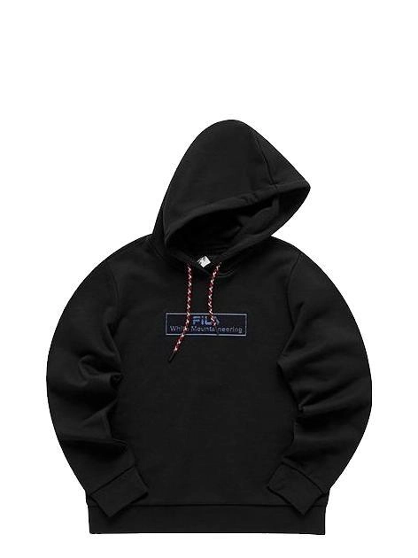 FILA FUSION Casual Sports Pullover Hoodie - Black