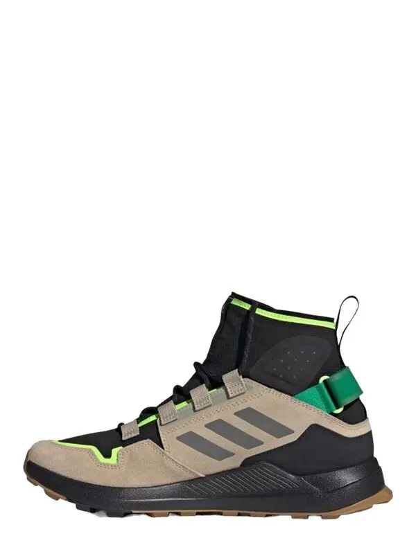 Adidas Hikster Mid Hiking Boots - Black/brown/green