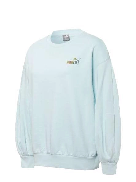 PUMA Round Neck Sweatshirt With Logo Print - Blue