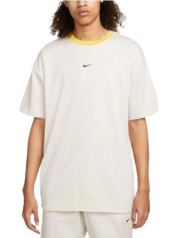 Nike Solid Color Logo Printing Round Neck Short Sleeve Bright Yellow T-shirt - Default Color