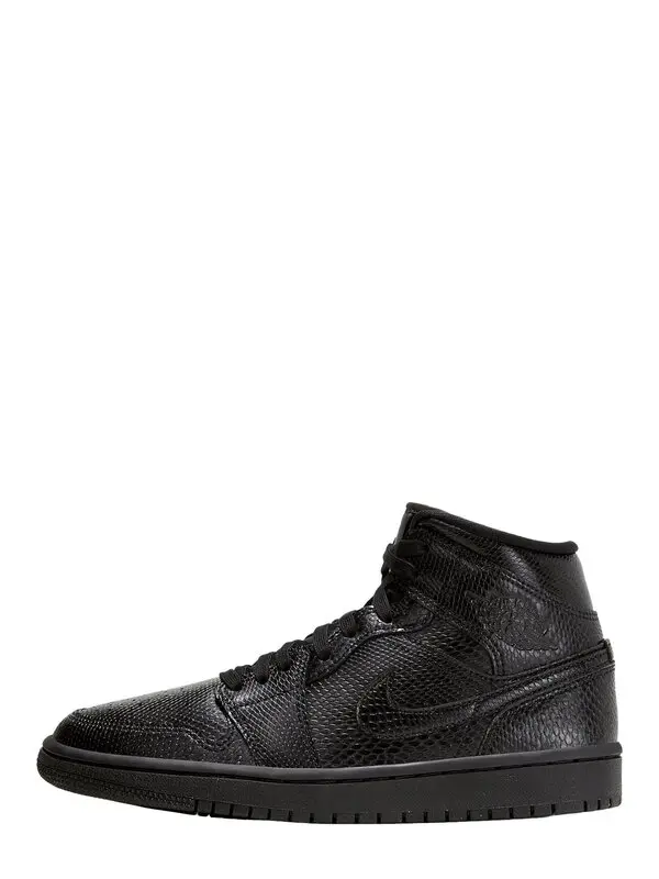 JORDAN 1 Mid Se Snakeskin - Black