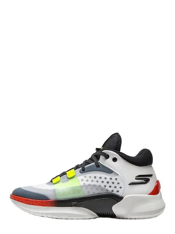 Sketchers Skx Resagrip High Top Sneakers - White/black/orange