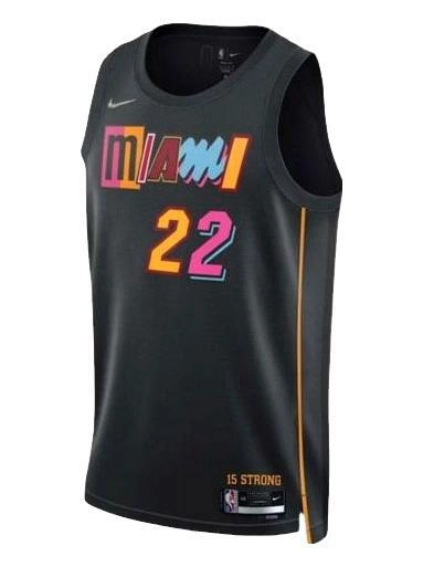 Nike X Nba Miami Heat 'jimmy Butler 22' Basketball Jersey - Black/multi-color