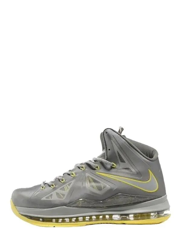 Nike Lebron 10 'yellow Diamond' Basketball Sneakers - Grey/grey/yellow