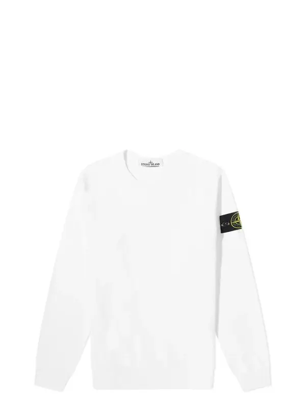 Stone Island Garment Dyed Crew Sweatshirt - White
