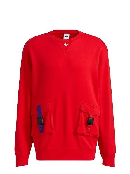 Adidas Originals Crew Series Cargo Pocket Pullover - Red