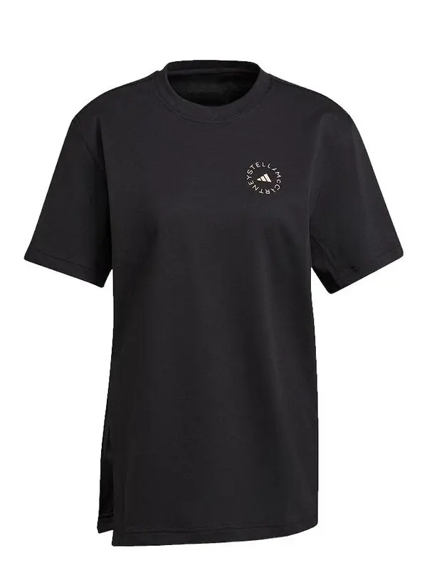Adidas By Stella Mccartney Round Neck Short Sleeve T-shirt - Black