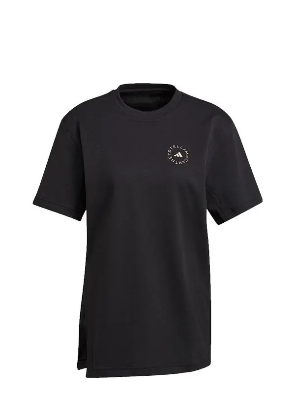 Adidas By Stella Mccartney Round Neck Short Sleeve T-shirt - Black