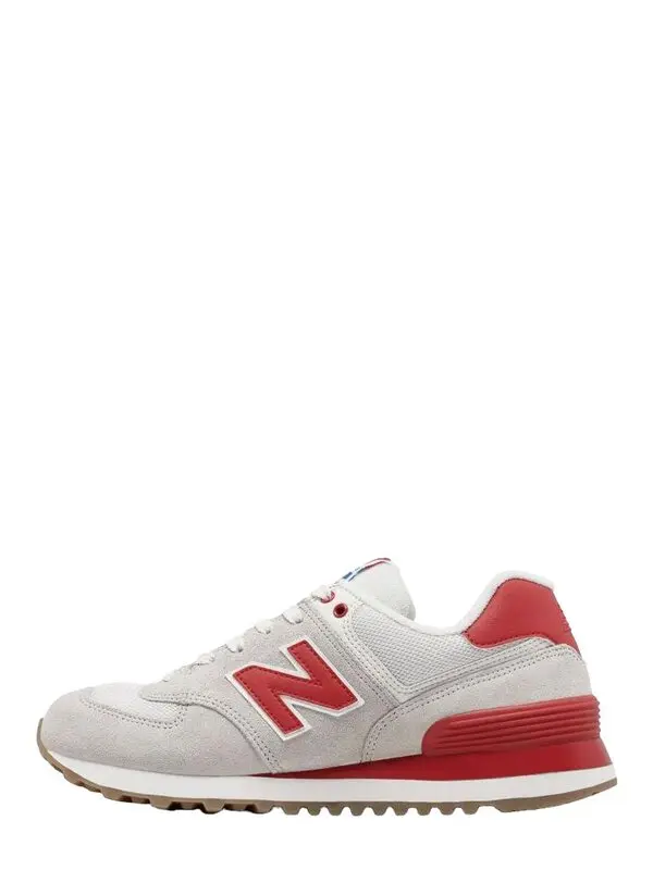 NEW BALANCE 574 Low Top Sneakers - Grey/red