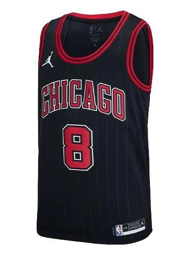 JORDAN Nba Sports Basketball Jersey Sw Fan Edition 20 Season Chicago Bulls Zach Lavine No. 8 - Black