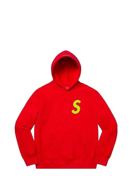 Supreme S Logo Hooded Sweatshirt - Red