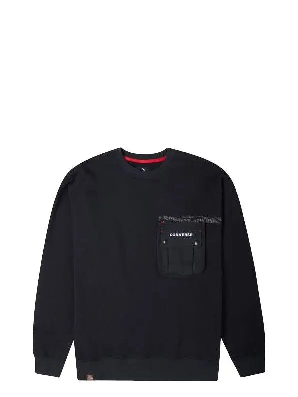 CONVERSE Pullover With Chest Pocket - Black