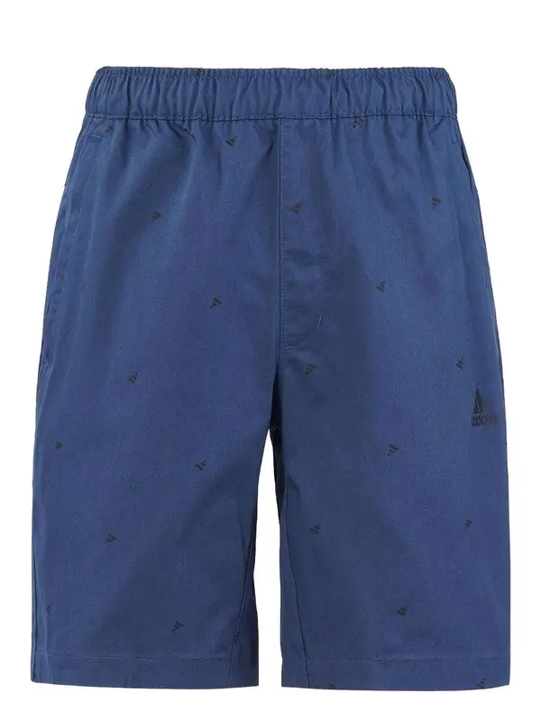 Adidas Fi Short Aop Logo Printing Athleisure Casual Sports Shorts - Navy