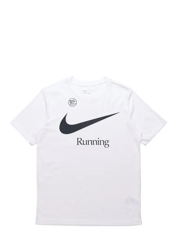 Nike Dri-fit Running Graphic Short Sleeve Tee - White