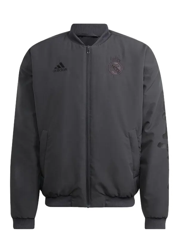 Adidas Real Madrid Padded Bomber Jacket - Grey