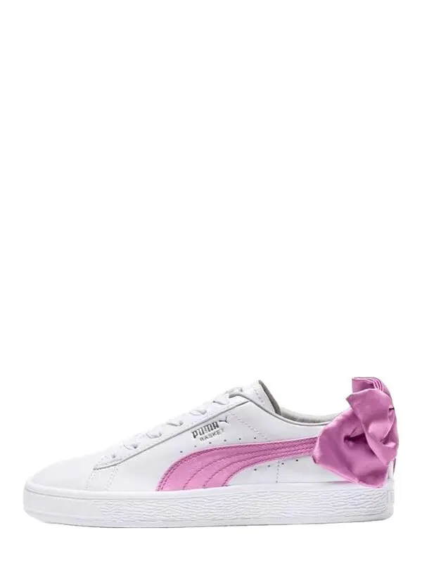 PUMA Basket Bow Patent Sneakers - Pink/blue