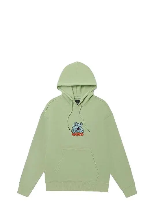 VANS Cartoon Pattern Loose Pullover Hoodie - Green