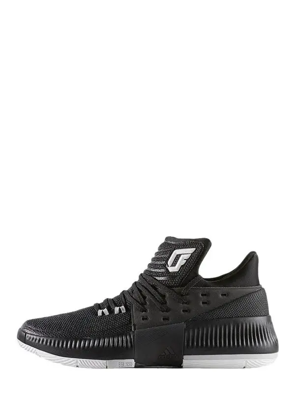 Adidas D Lillard 3 High Top Lace-up Basketball Sneakers - Black