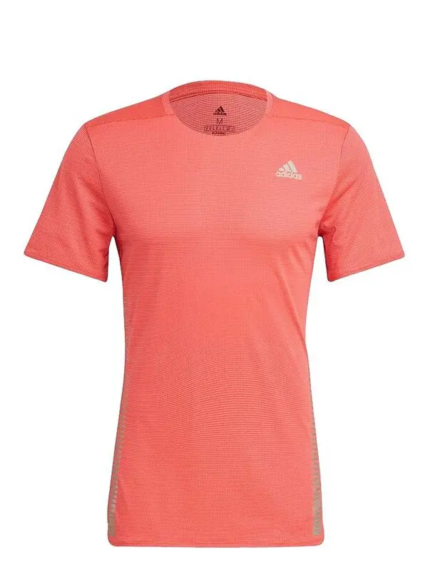 Adidas Premium Tee M Running Sports Short Sleeve Pink Red Fluorescence - Pinkred