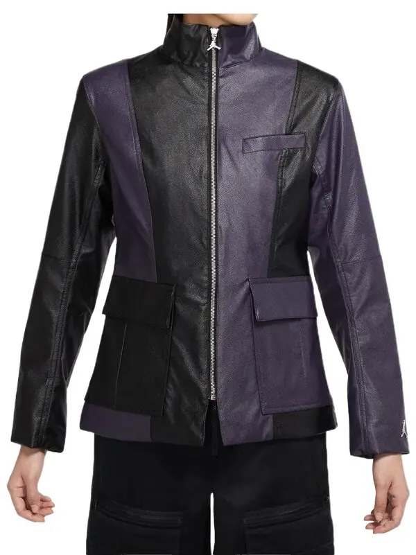 JORDAN Spliced Leather Jacket - Default Color
