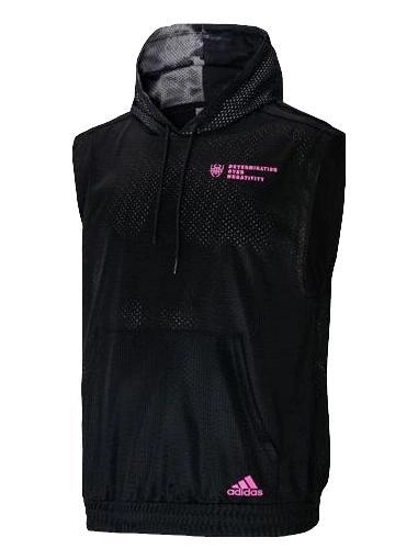 Adidas Sleeveless Basketball Hoodie - Black