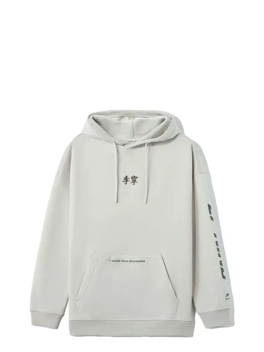 LI-NING Sports Living Series Fleece Lined Pullover Hoodie - Grey