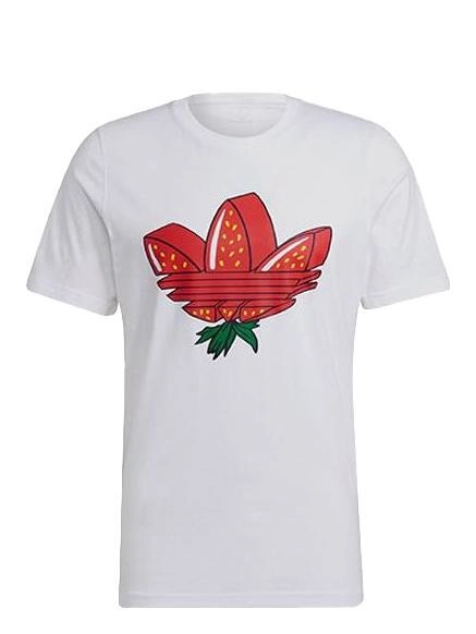 Adidas Originals Athleisure Casual Sports Printing Logo Round Neck Short Sleeve - White