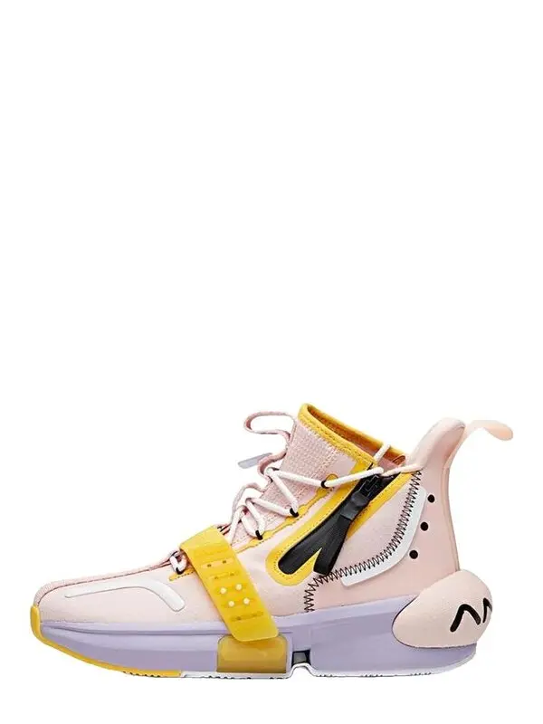 ANTA X Dragon Ball Super "buu" High Top Basketball Sneakers - Pink/yellow/black