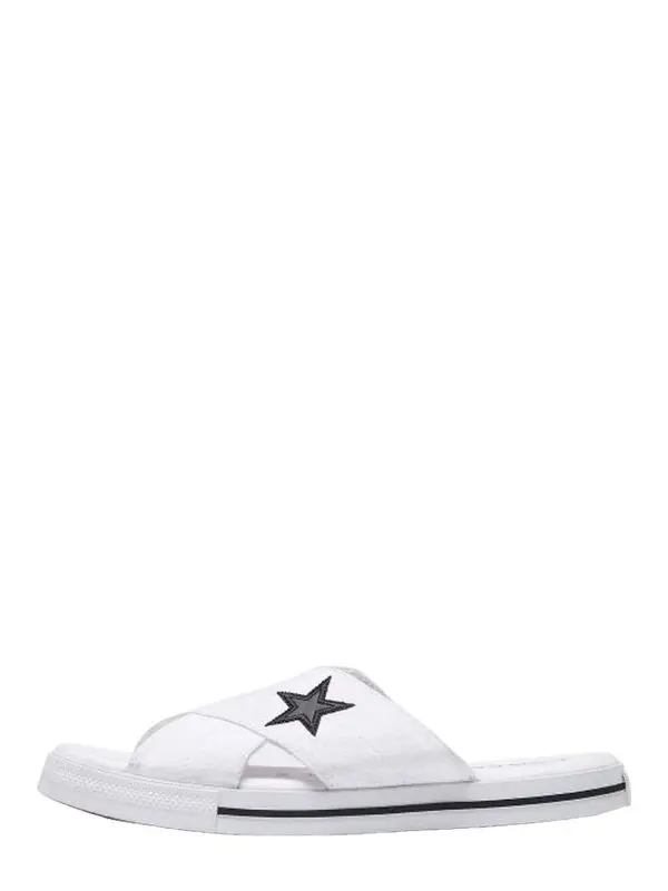 CONVERSE One Star Canvas Slide - White/black